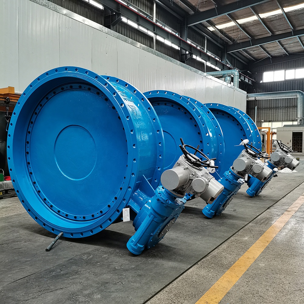 YUDA ductile iron butterfly valves for water supply pipelines